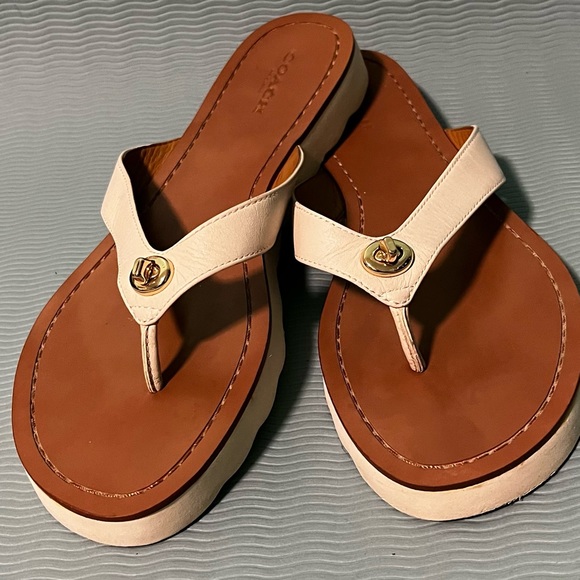 Coach | Shoes | Coach Flip Flops Size 75 Eu 38 Excellent Condition ...